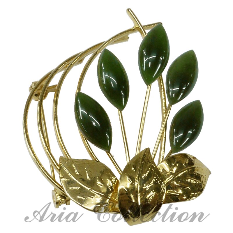 Taiwan jade brooch -7x15mm marquise shape | Taiwantrade