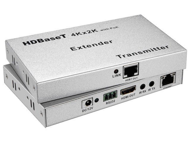 100M ultrathin HDBT Extender ( Support HD BaseT，4Kx2K, POE , RS232,Bi ...