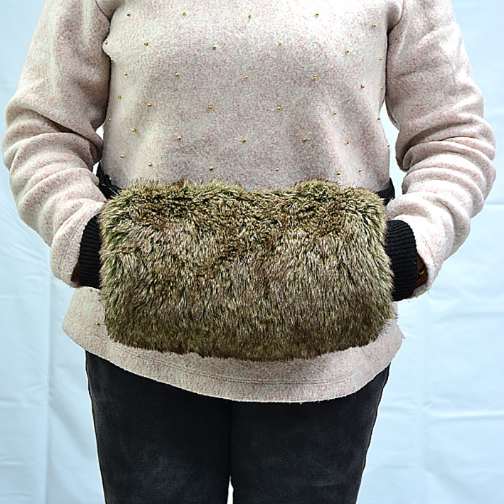 Battery operated Luxurois faux fur heated hand warmer muffs | Taiwantrade