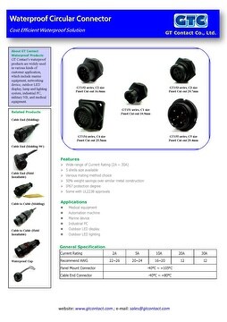 Waterproof connector & Cable Assembly | Taiwantrade