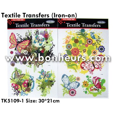 BUTTERFLY TEXTILE TRANSFERS (IRON-ON) | Taiwantrade