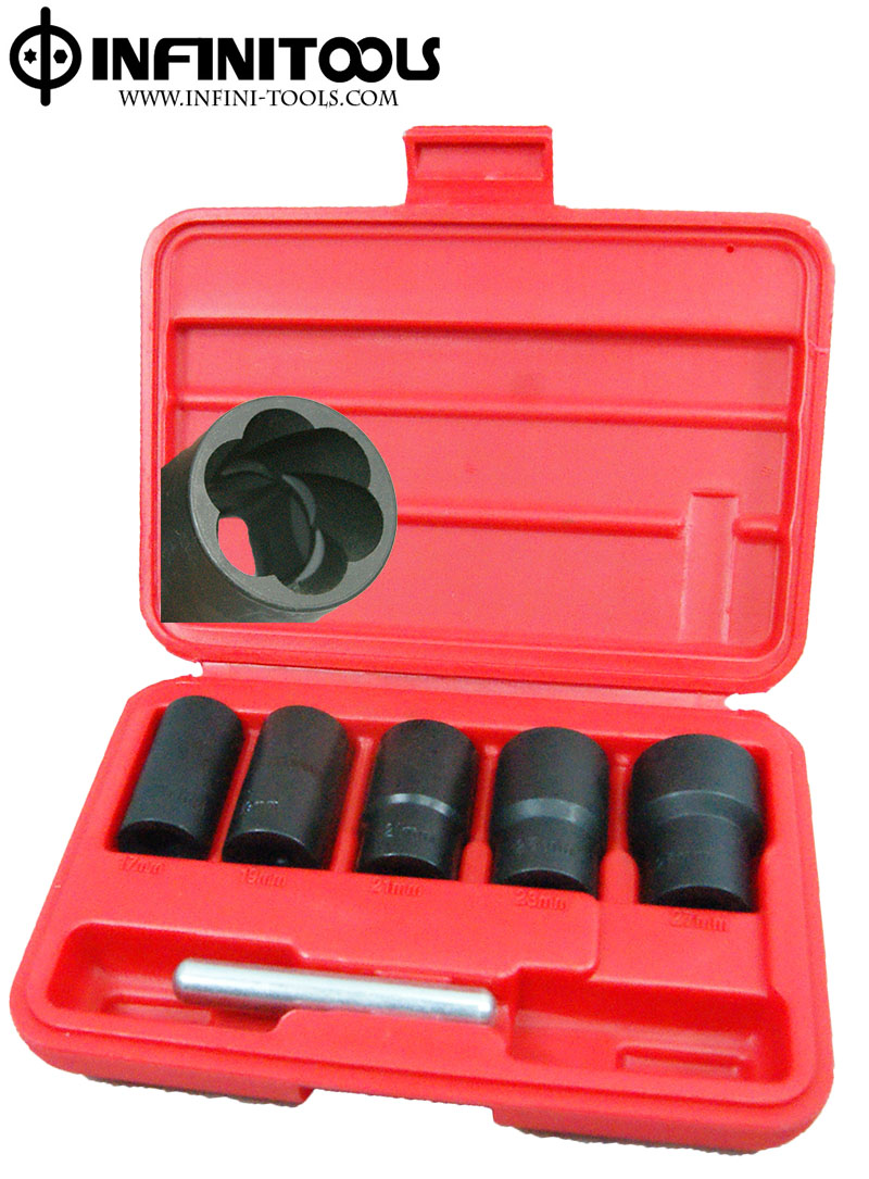 6-piece Lug Nut Removal Socket Set,Special Twist Socket Set,1/2" Drive ...
