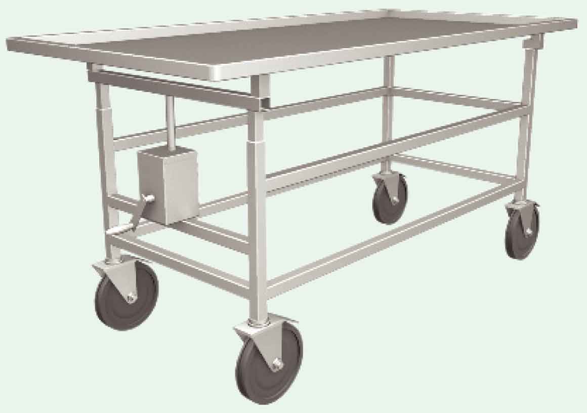 elevated autopsy cart (one side) with stainless steel top | Taiwantrade