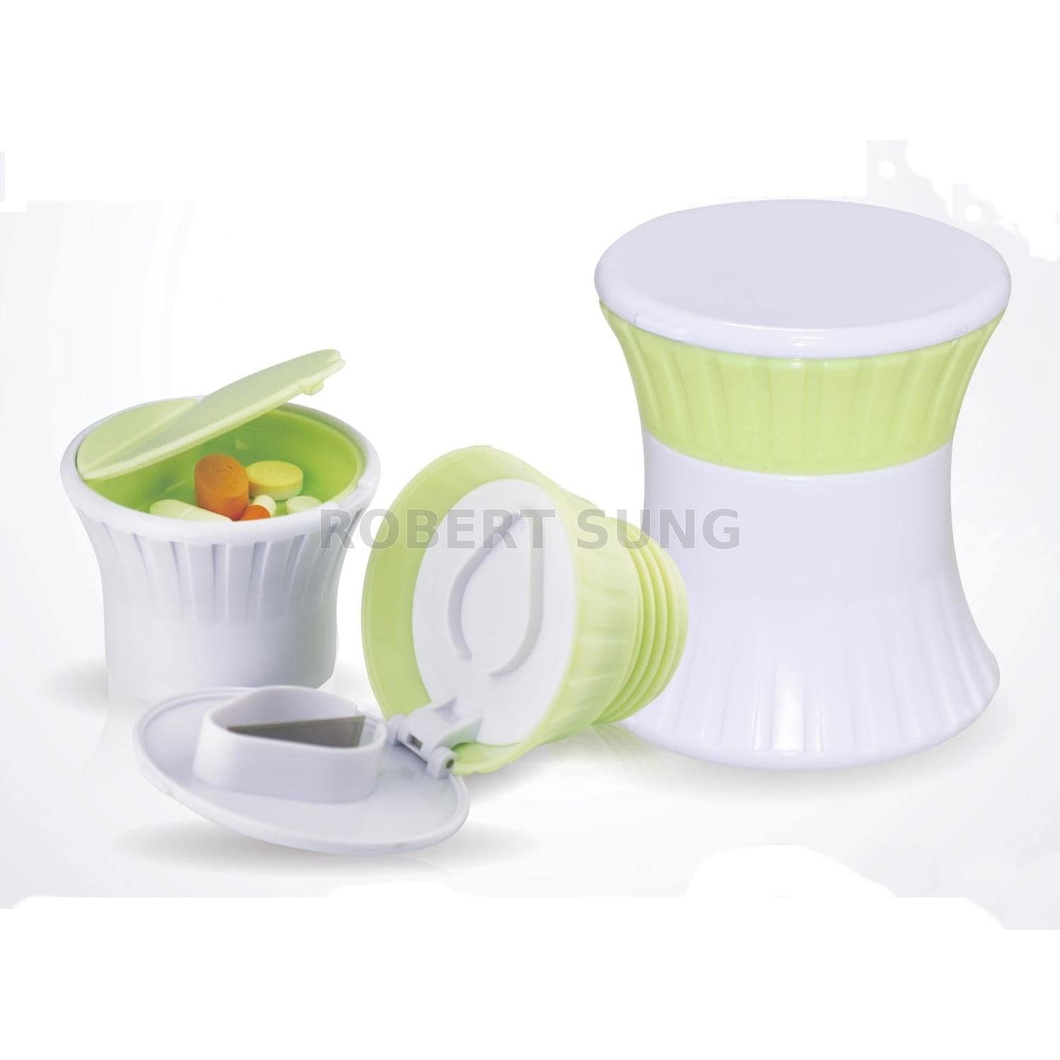 3 in 1 Pill box /Pill cutter & Pill Grinder & Pill Storage box ...