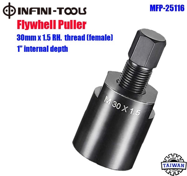 Flywheel Puller 30 mm x 1.5 Right Hand Thread Female | Taiwantrade