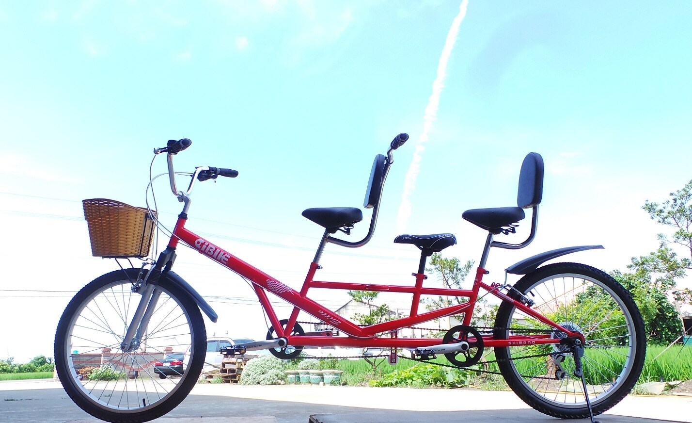 Taiwan EXCURSION - 24 inch Shimano 6 spd navy blue 3 seats tandem ...