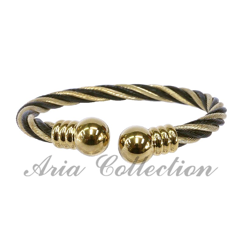 Magnetic Two Tone Twist Bangle | Taiwantrade.com