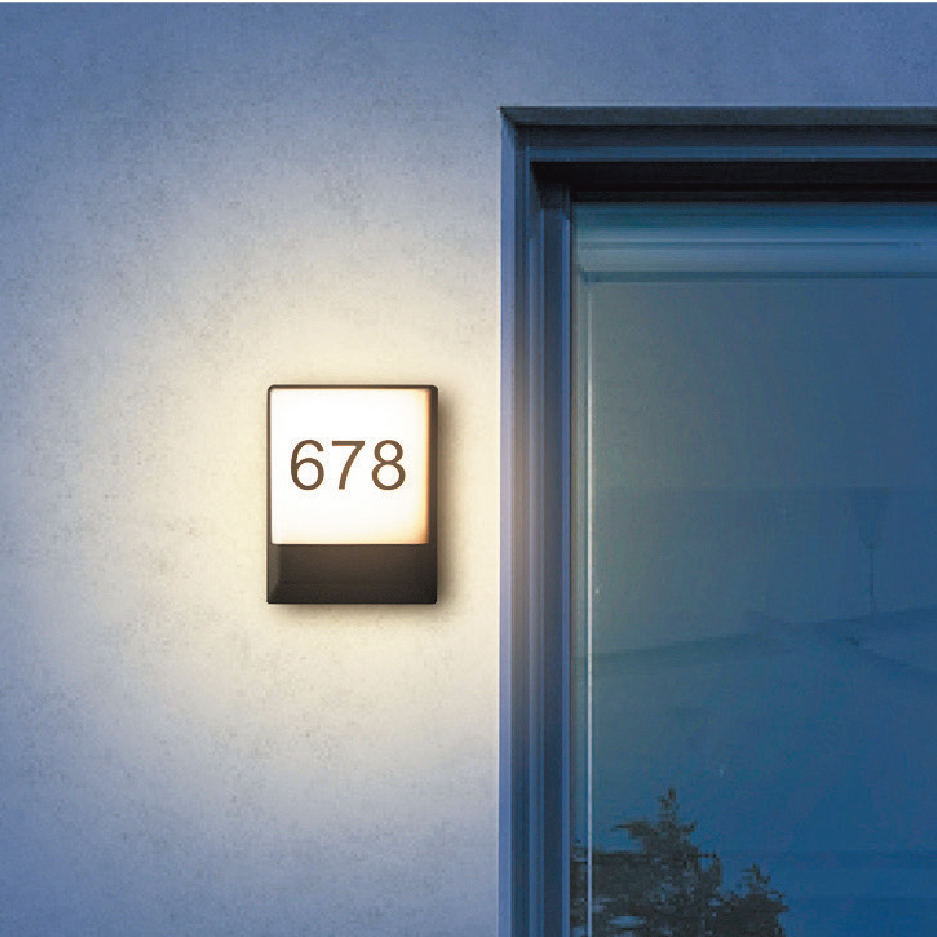 4W Outdoor Number Wall Light - 3000K | Taiwantrade