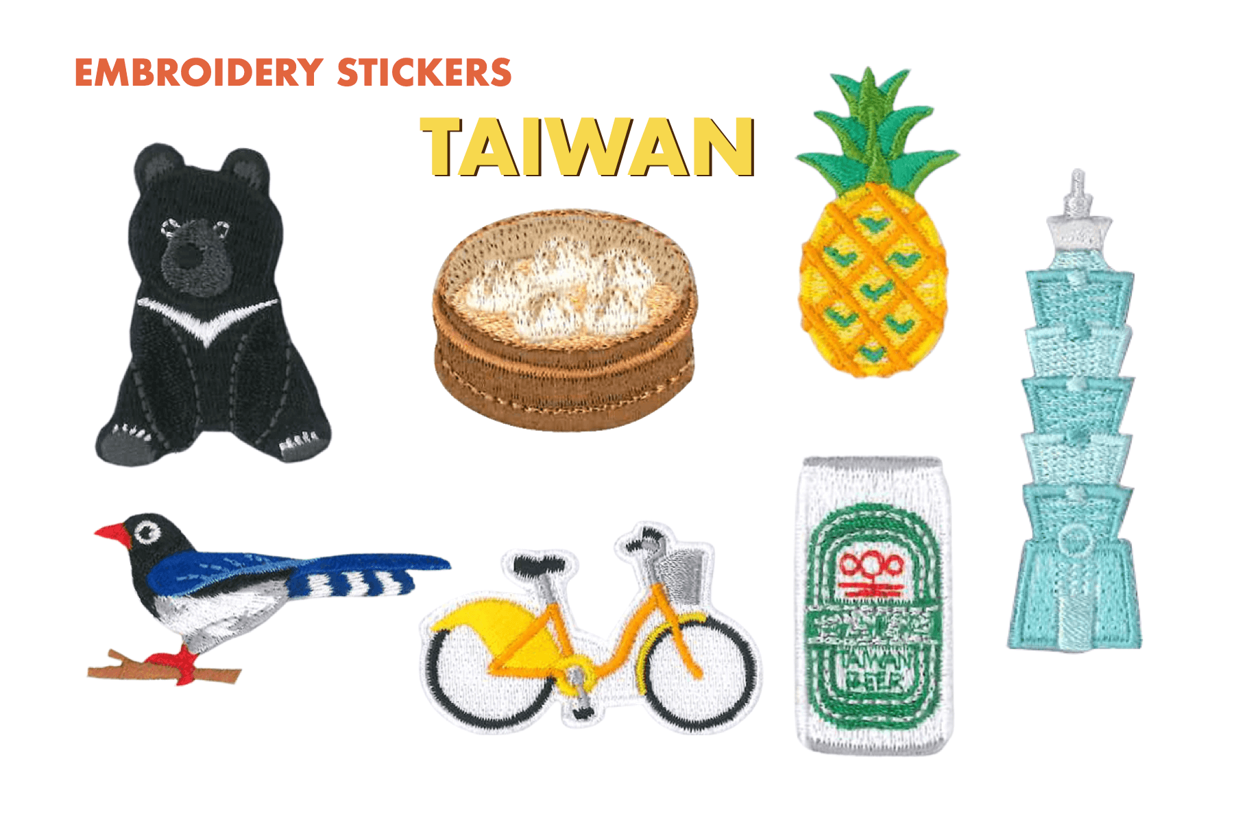 Taiwanese Culture Embroidery Sticker | Taiwantrade
