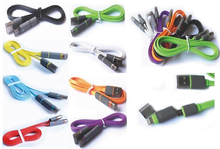 2 in 1 USB AM to Lightning 8pin & Micro BM cable | Taiwantrade.com