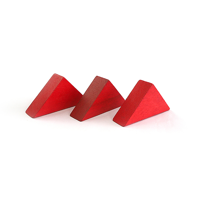 Triangular Red Wood Building Blocks | Taiwantrade