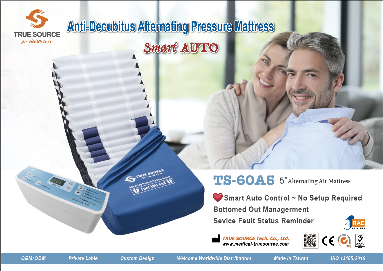 Smart Auto Control Alternating Pressure Ulcer Prevention Air Mattress ...