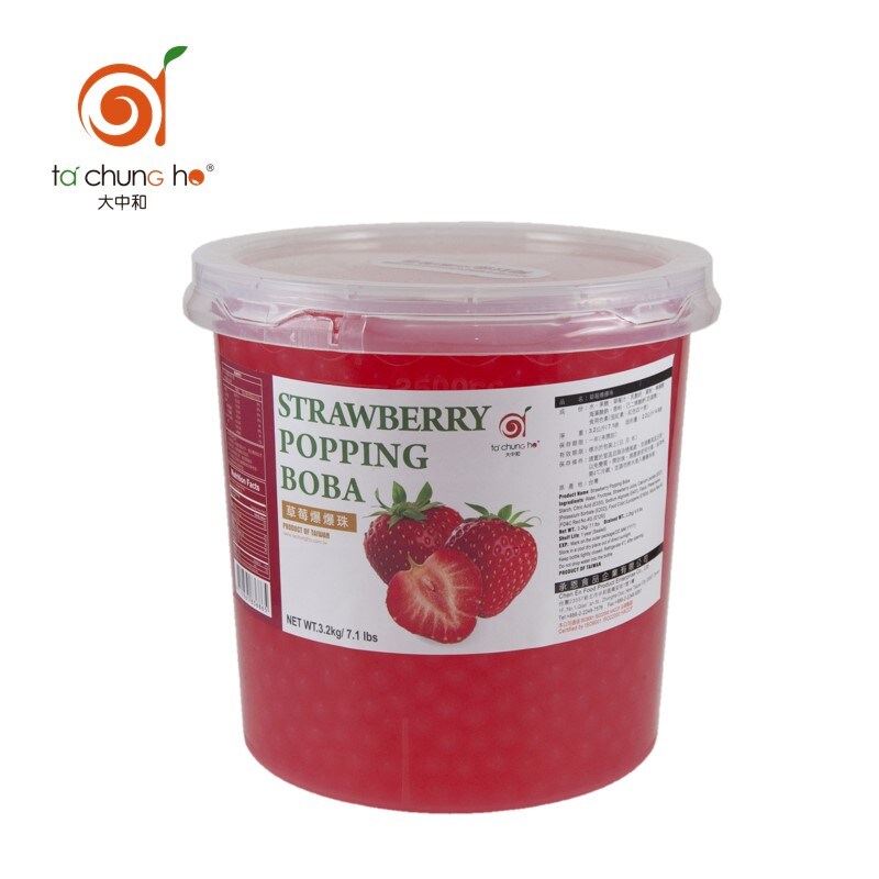 Hot Selling Strawberry popping boba for bubble tea | Taiwantrade