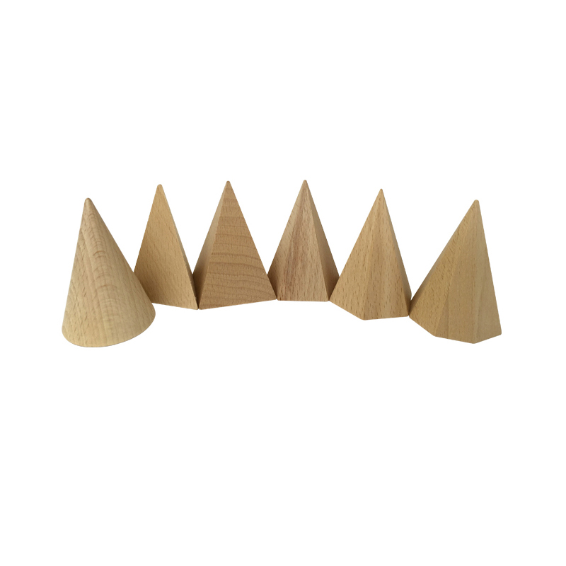 12 Shapes Plain Wood Pyramid Blocks Set | GD-TSENG ENTERPRISE CO., LTD.