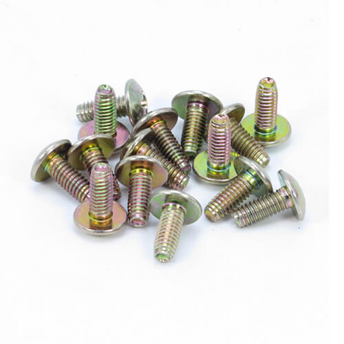Machine screw triangle thread truss phillips head yellow zinc finish ...