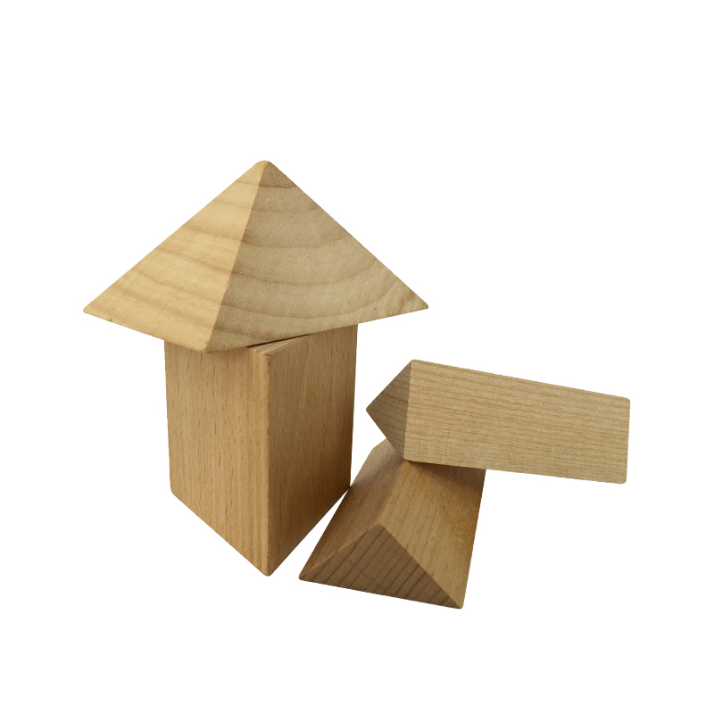 12 Shapes Plain Wood Pyramid Blocks Set | GD-TSENG ENTERPRISE CO., LTD.