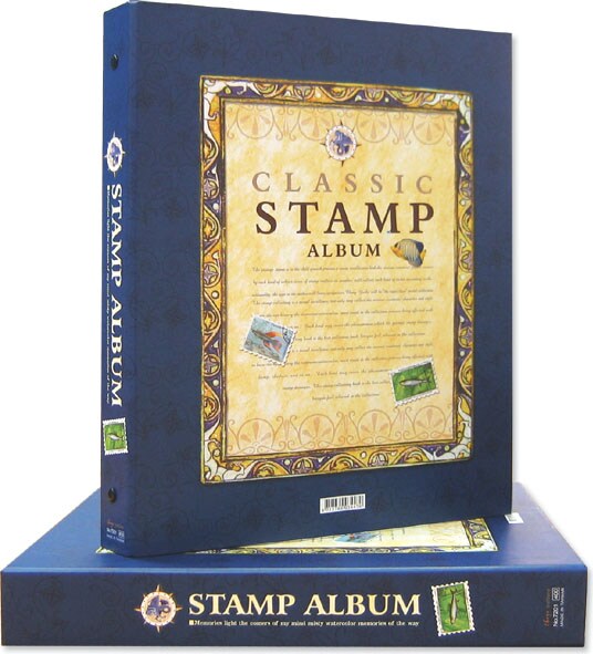 Stamp Album, 3-Ring Binder Stamp Collection Stockbook with 16 sheets ...