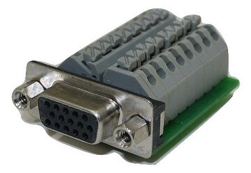 HD15 Female Connector for Field Termination with Screwless Terminal ...