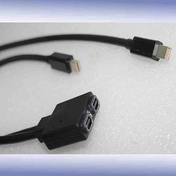 Mini Displayport dual female to Mini Displayport plug *2 Cable ...