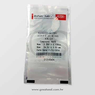DuPont™ Kalrez® Spectrum™ AS-568 O-RING Made in JAPAN Compound:6375 K ...
