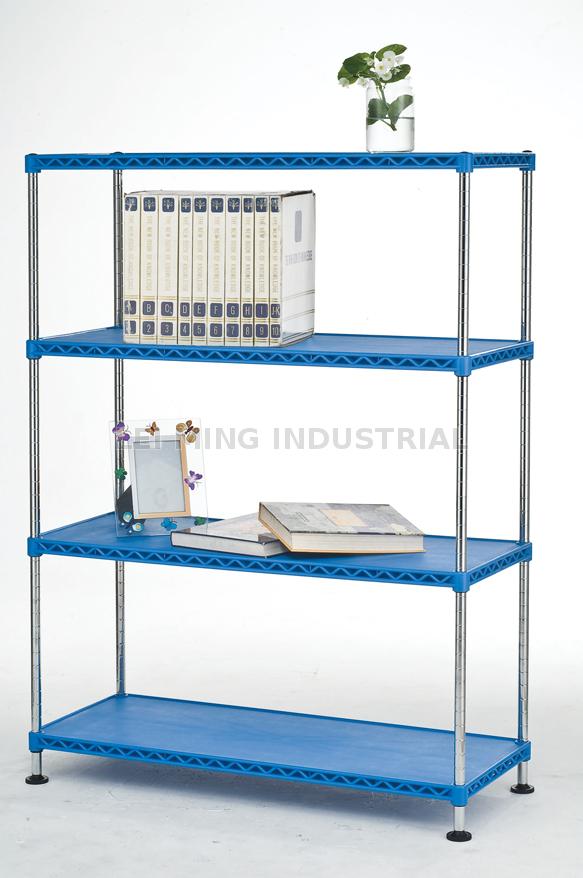 Multi-Tier Plastic Shelving with steel racks | Taiwantrade.com