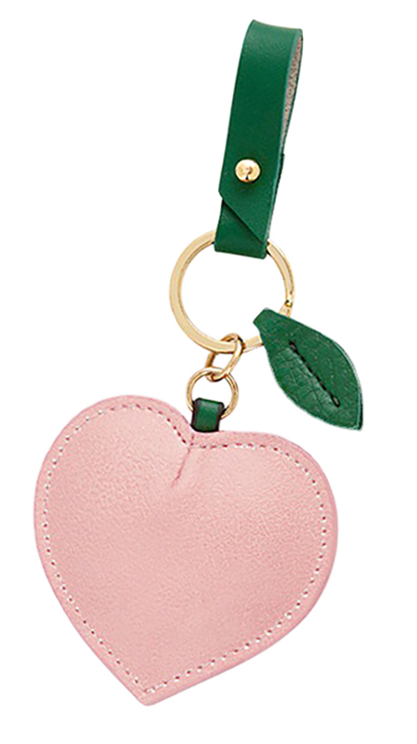 Artificial Leather Peach Key Chains Fashion Accessories Manufacturer ...