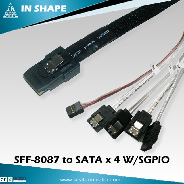 MiniSAS SFF-8087 to SATA with Sideband Cable supplier | Taiwantrade.com