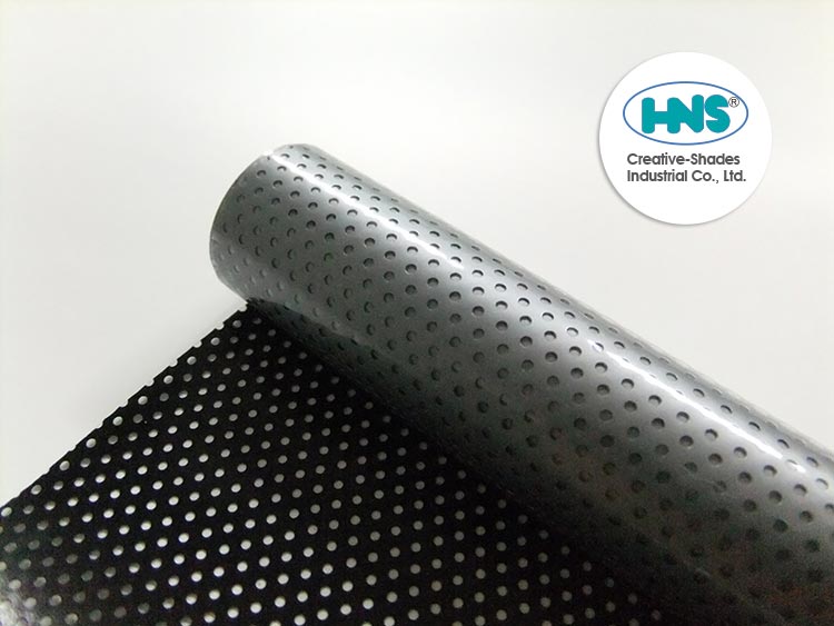 Silver/ Black Perforated Static Cling Film | Taiwantrade
