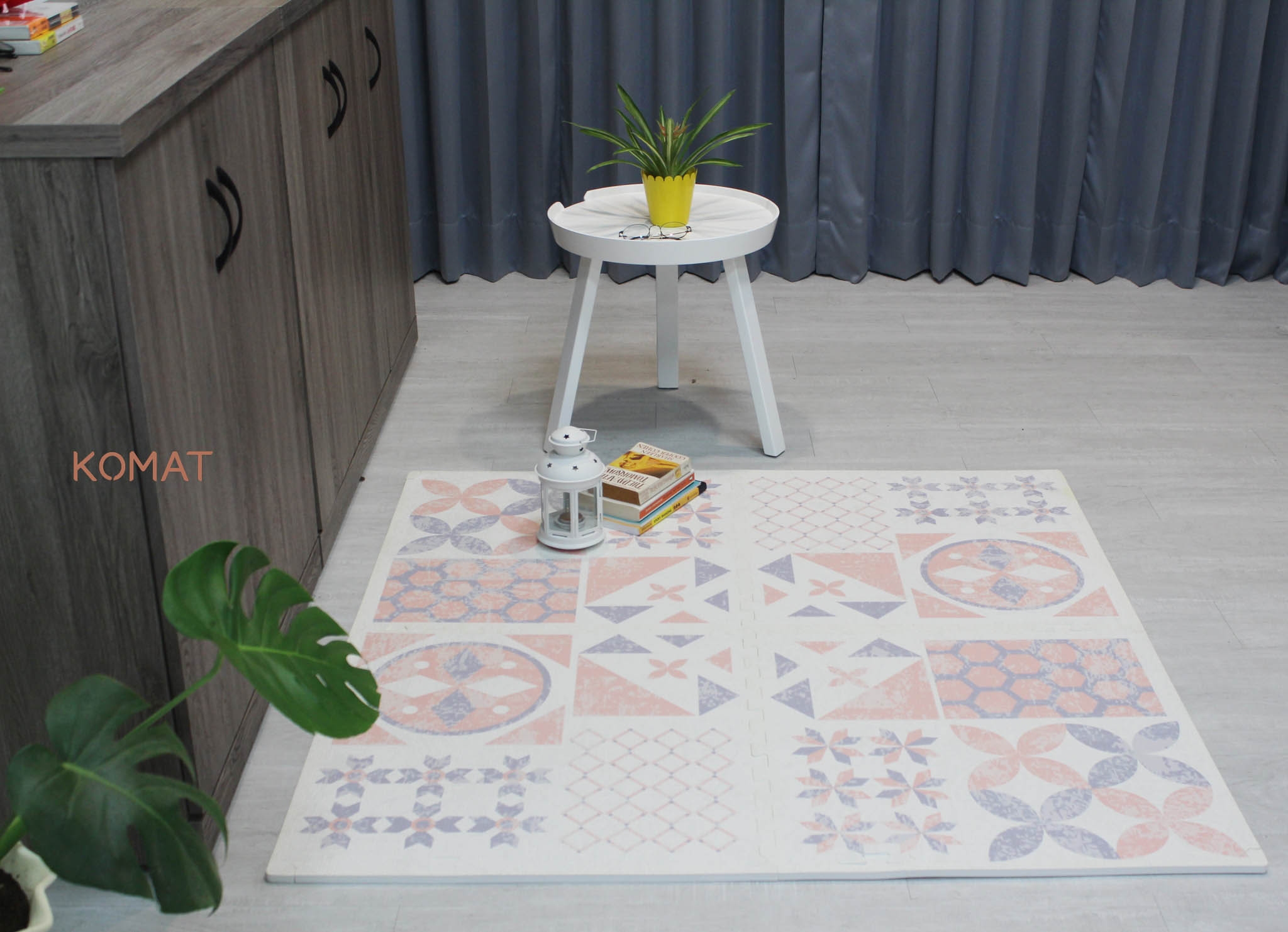 Moroccan Geometric Pattern Non-Toxic EVA Foam Puzzle Floor Mat ...