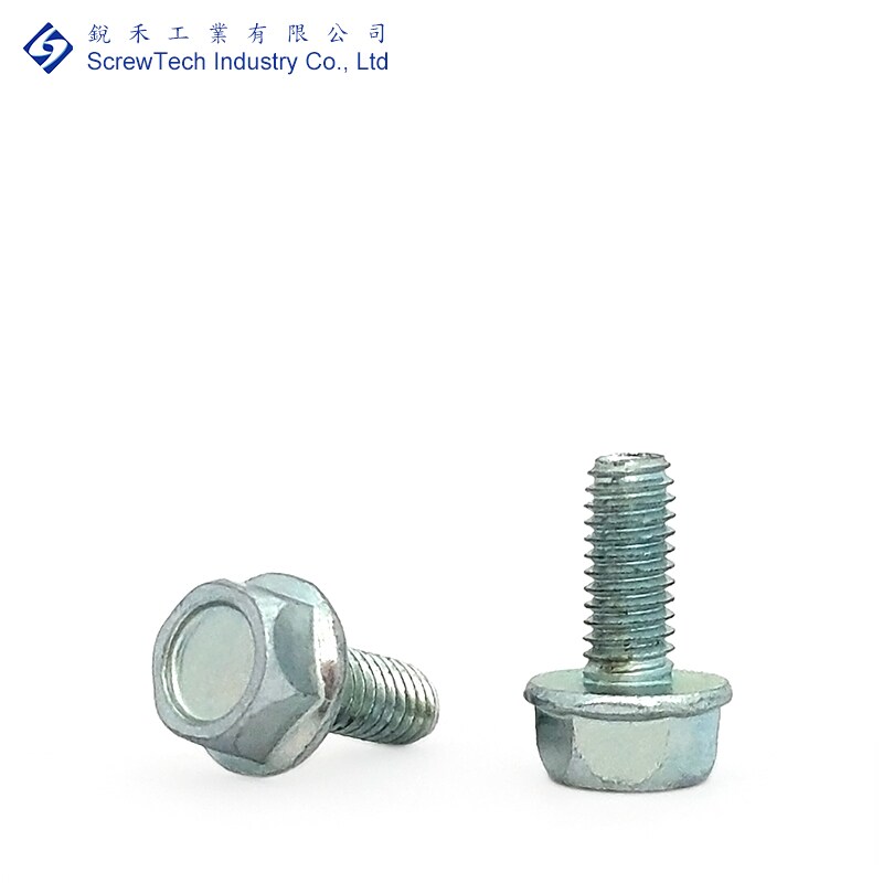 【ScrewTech】Hex Washer Head, M4x10, Machine Thread, Zinc Plated ...
