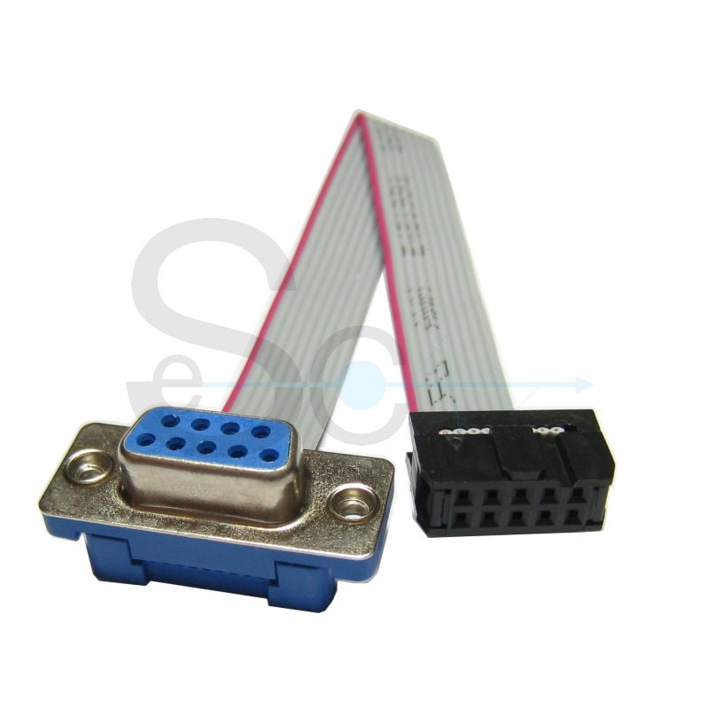 D-SUB 9 Pin Female to IDC 2.54mm 2x5 Pin 2 Parts Type Cable L:160mm ...