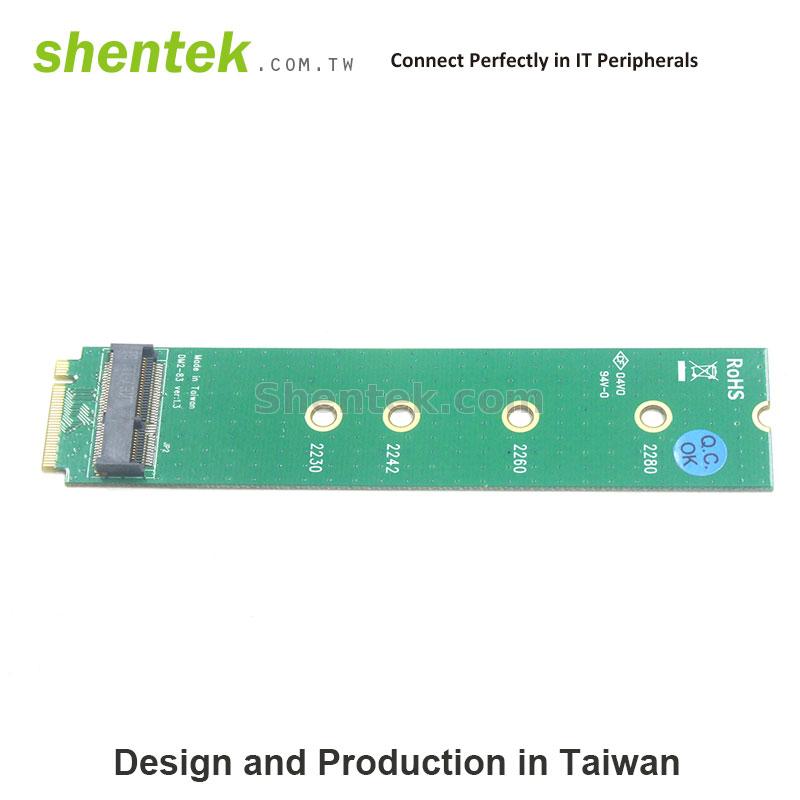 Shentek E key Slot To M Key M.2 Adapter Card Mini PCIe base Supports ...