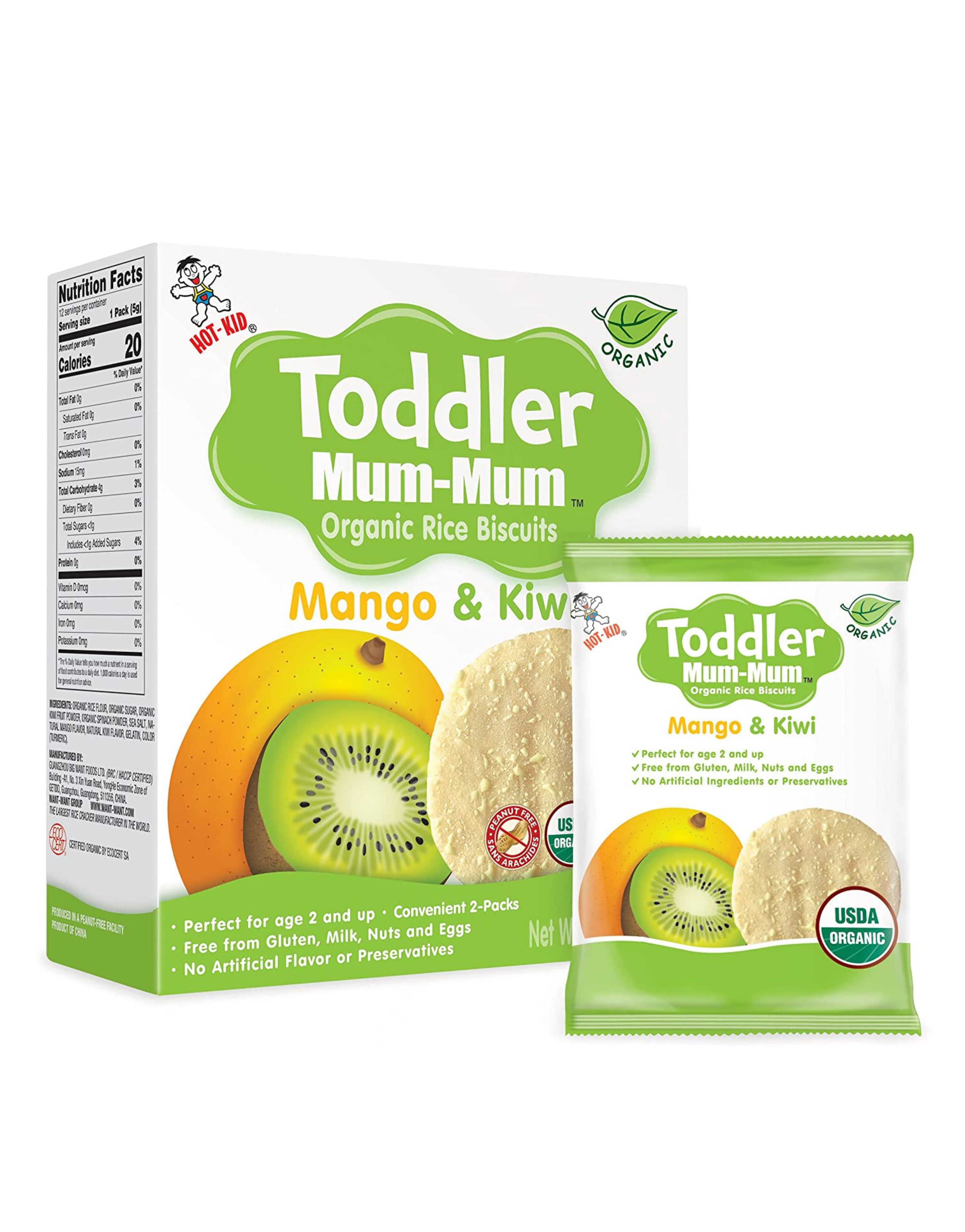 Rice Biscuits for Baby Teethers - Organic Mango & Kiwi | Taiwantrade