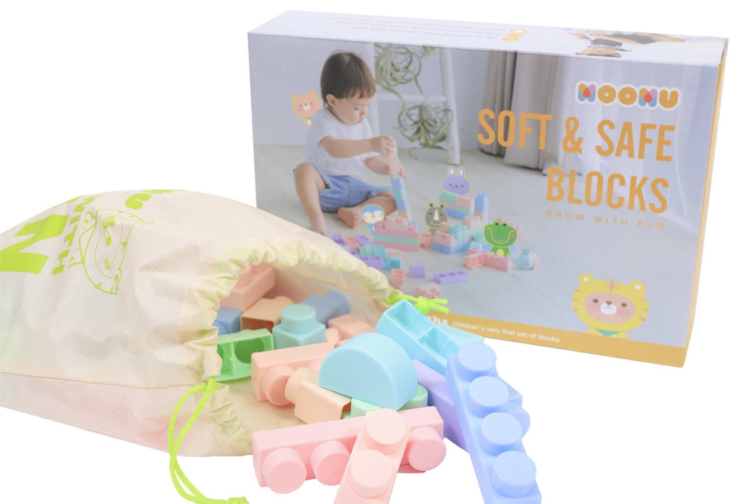 MOOMU Soft Building Blocks 40 Pieces | Taiwantrade