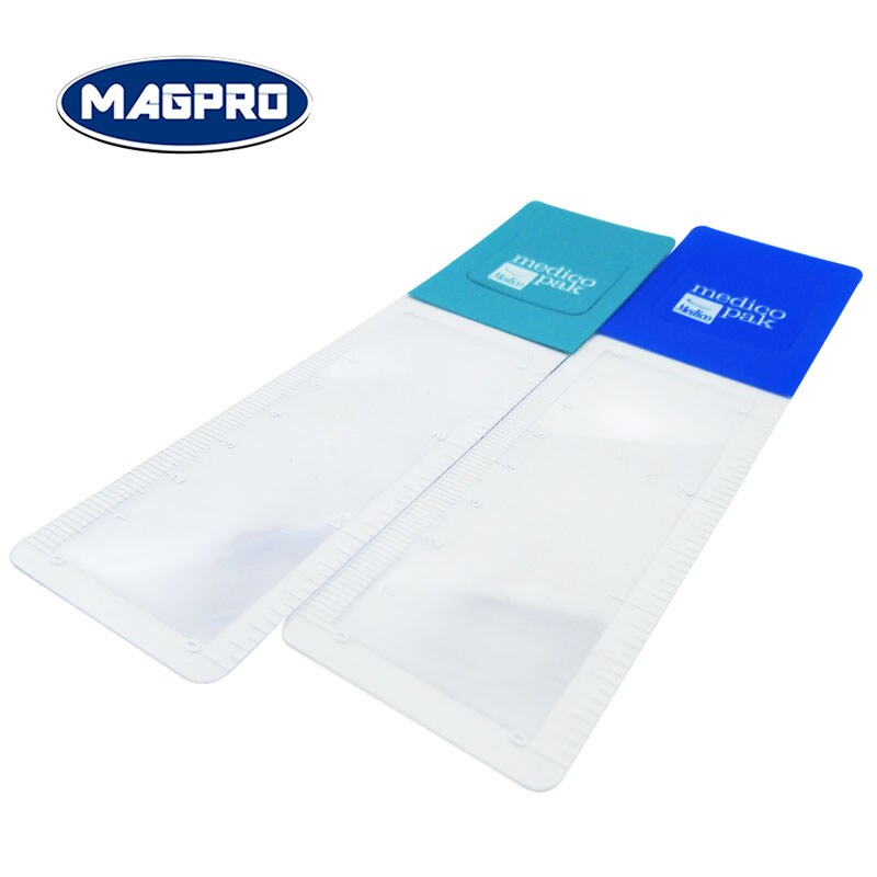 3x Bookmark Magnifier Thin Magnifying Bookmark Sheet Clip-on Design ...