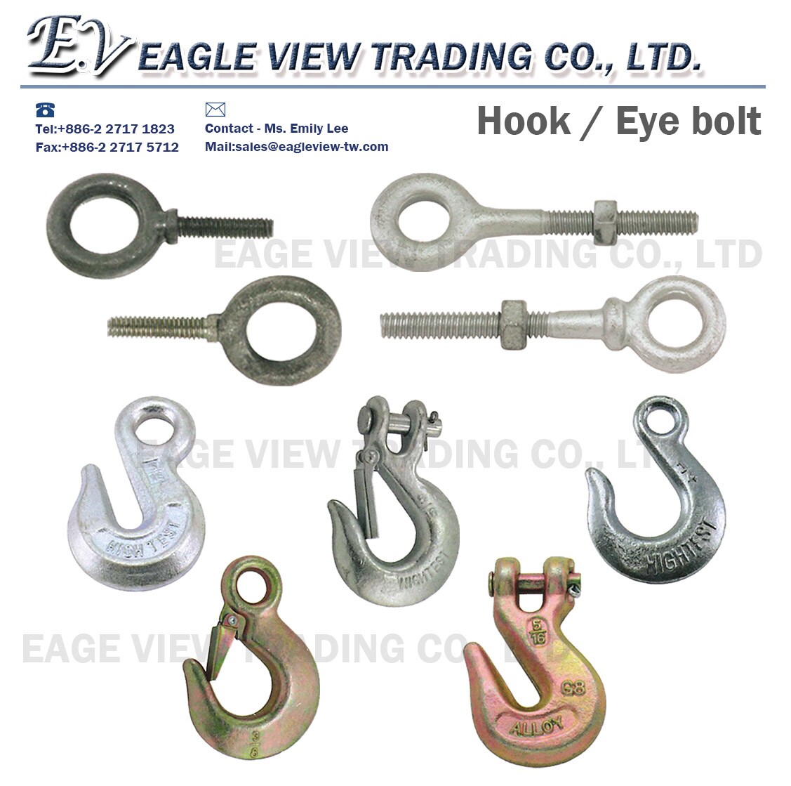 Grab Hooks, Slip Hooks & Eye bolt | Taiwantrade