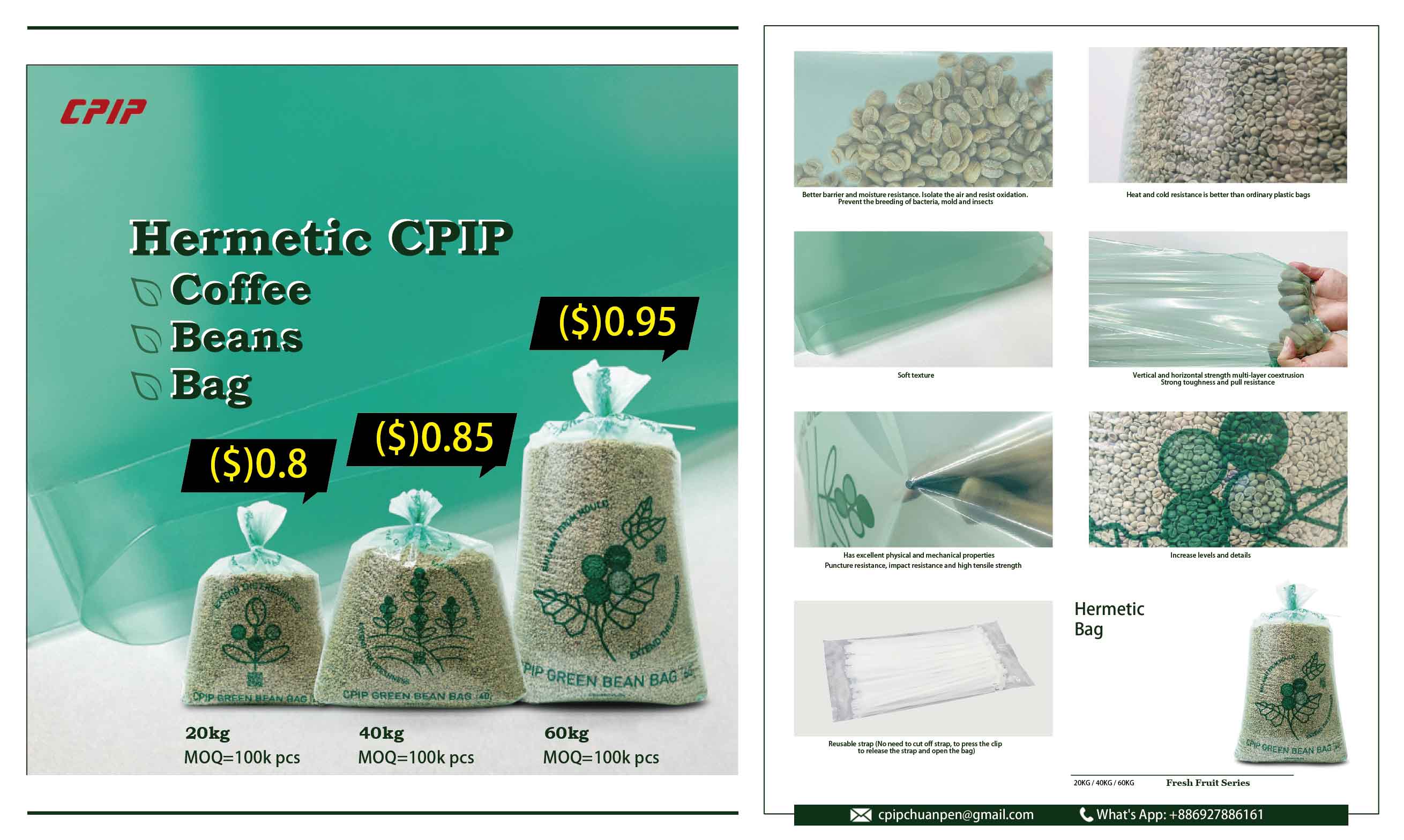 green coffee beans bags | Taiwantrade