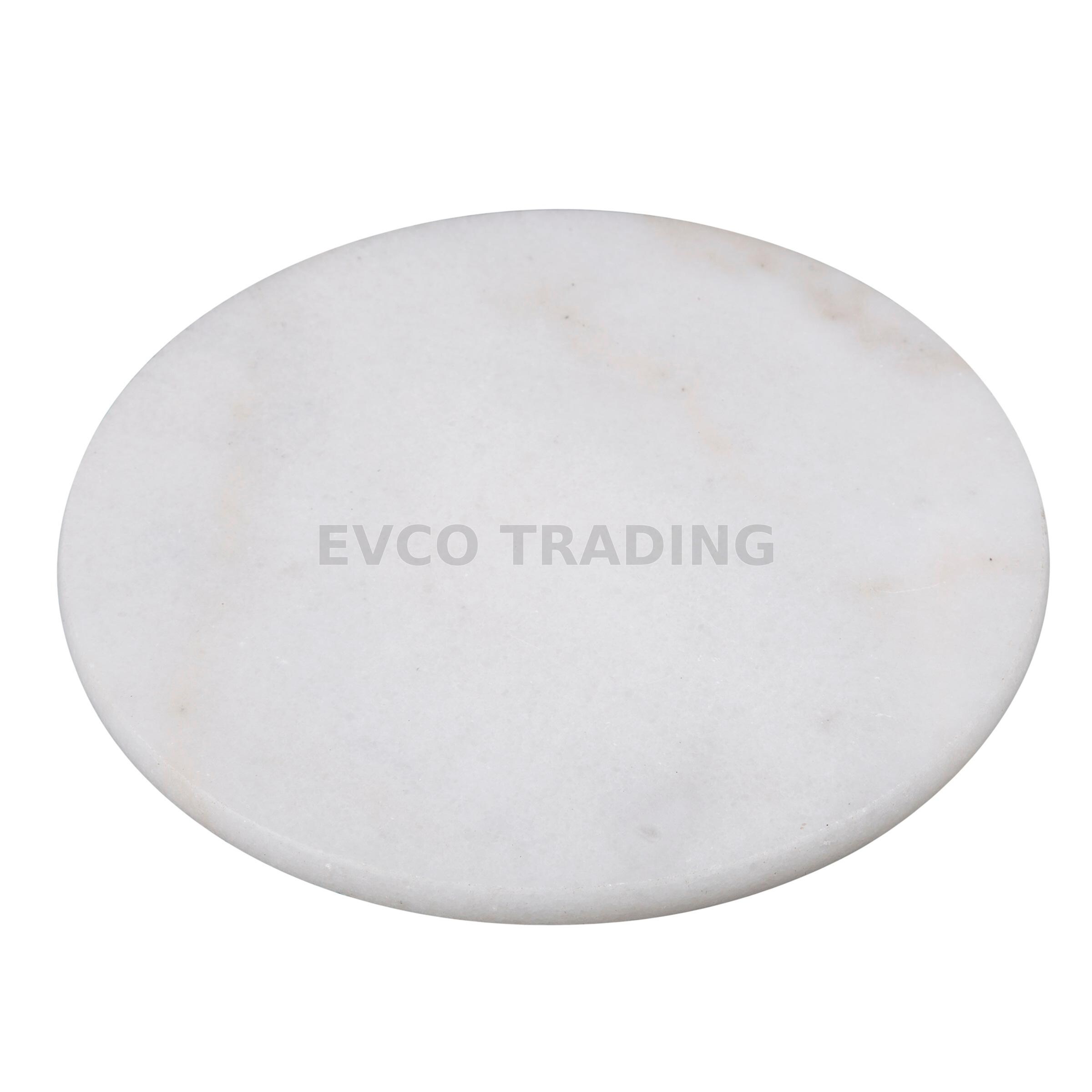 Natural Creamy White Marble 8" Round Trivet / Serving Board ...