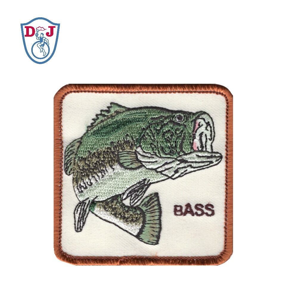 Iron On Custom Bass Fish Embroidery Patches | Taiwantrade