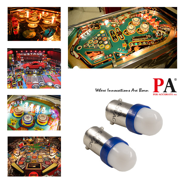 Pinball 2 LED Bulb, Pinball LED Light 2 SMD 2835 Ba9s #44 T4W 1445 ...