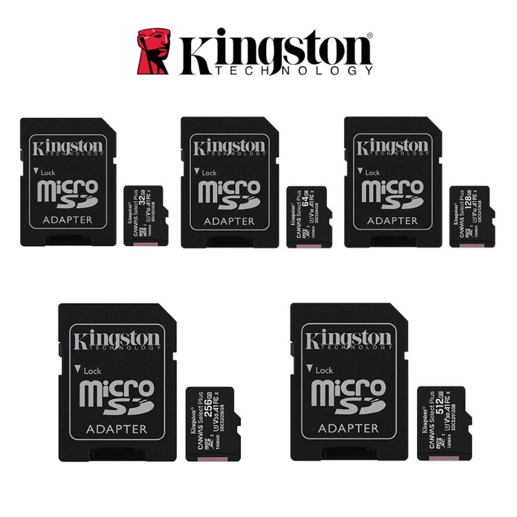 Kingston microSD Cards with Adapter 32GB 64GB 128GB 256GB 512GB ...