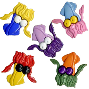 Inkfish Button,Ocean series button,Octopus Button,sea animal Buttons ...