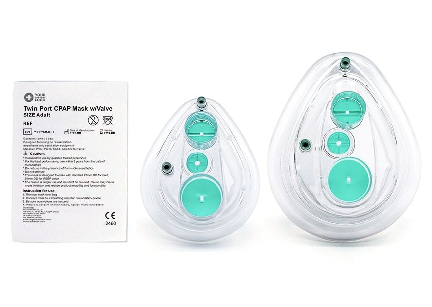 Twin Port CPAP Mask with Two Valves | ASIA CONNECTION CO., LTD.
