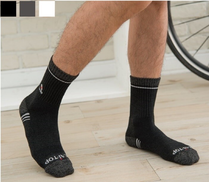 Combed cotton bamboo charcoal mildew-proof cushion socks | Taiwantrade