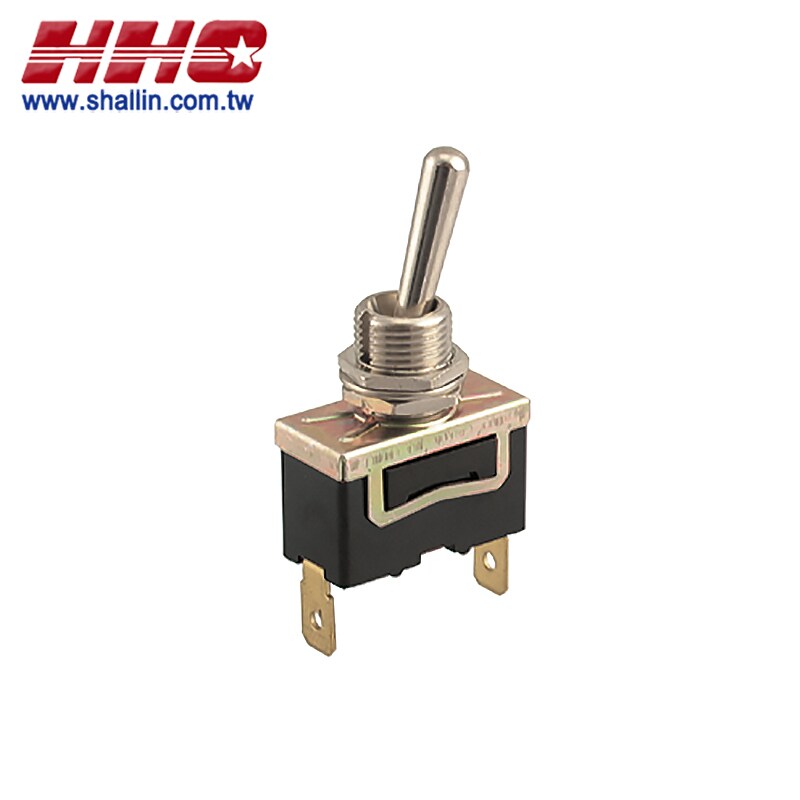 2P toggle switch (SPST) on-off, 250V 10A, terminal:6.3mm, RoHS ...