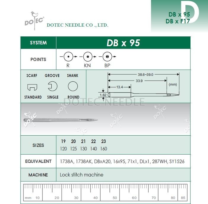 DBX95 - Lock Stitch Machine Needle | Taiwantrade
