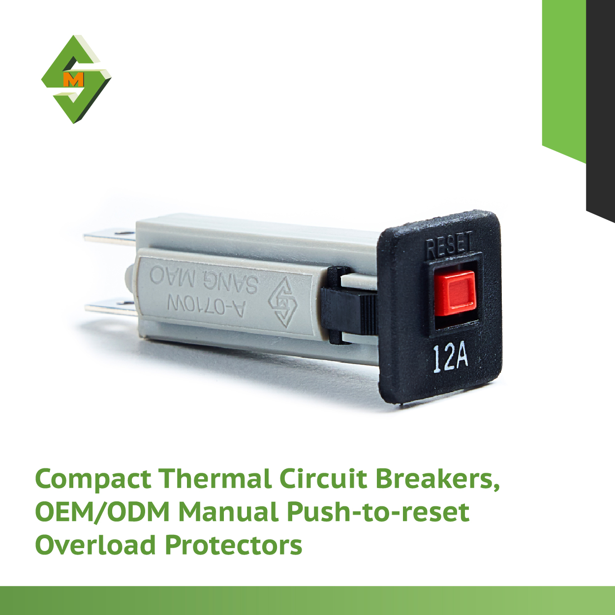 Thermal Circuit Breakers, Manual Push-to-reset Overload Protectors ...