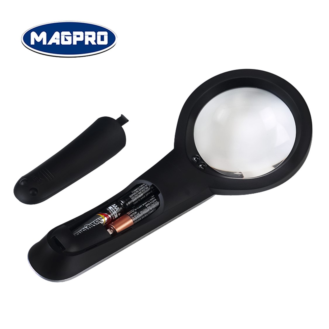 Handheld Magnifier 4X With 2 Bright LED Illuminated Magnifying Glass ...