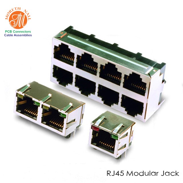 RJ45 Modular Jack, contacts constructed from 0.35mm phosphor bronze ...