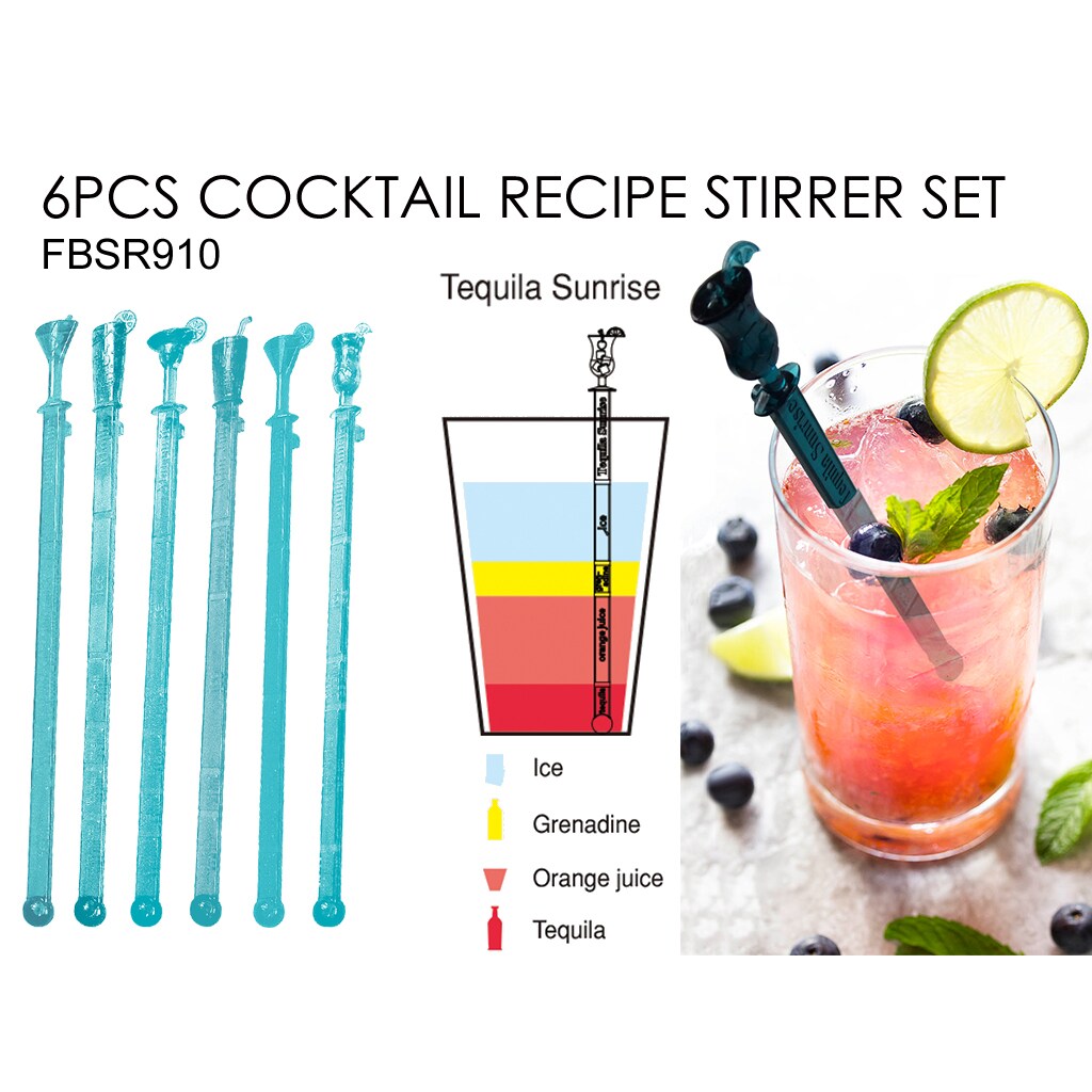 6 PCS COCKTAIL RECIPE STIRRER SET | Taiwantrade